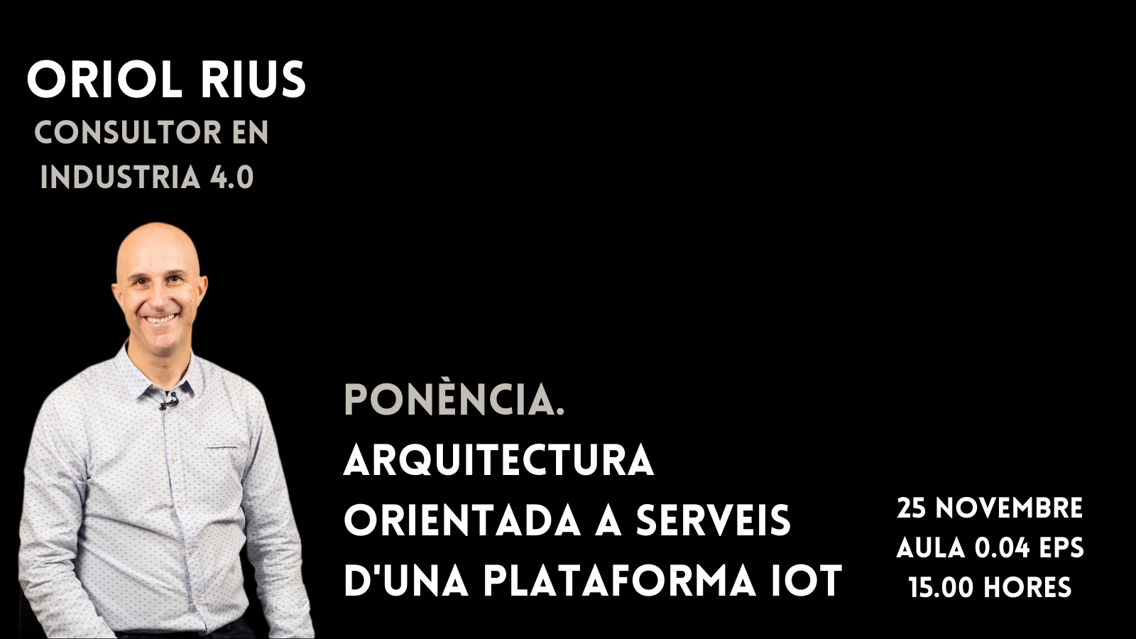 Ponència. Arquitectura orientada a serveis d’una plataforma IoT